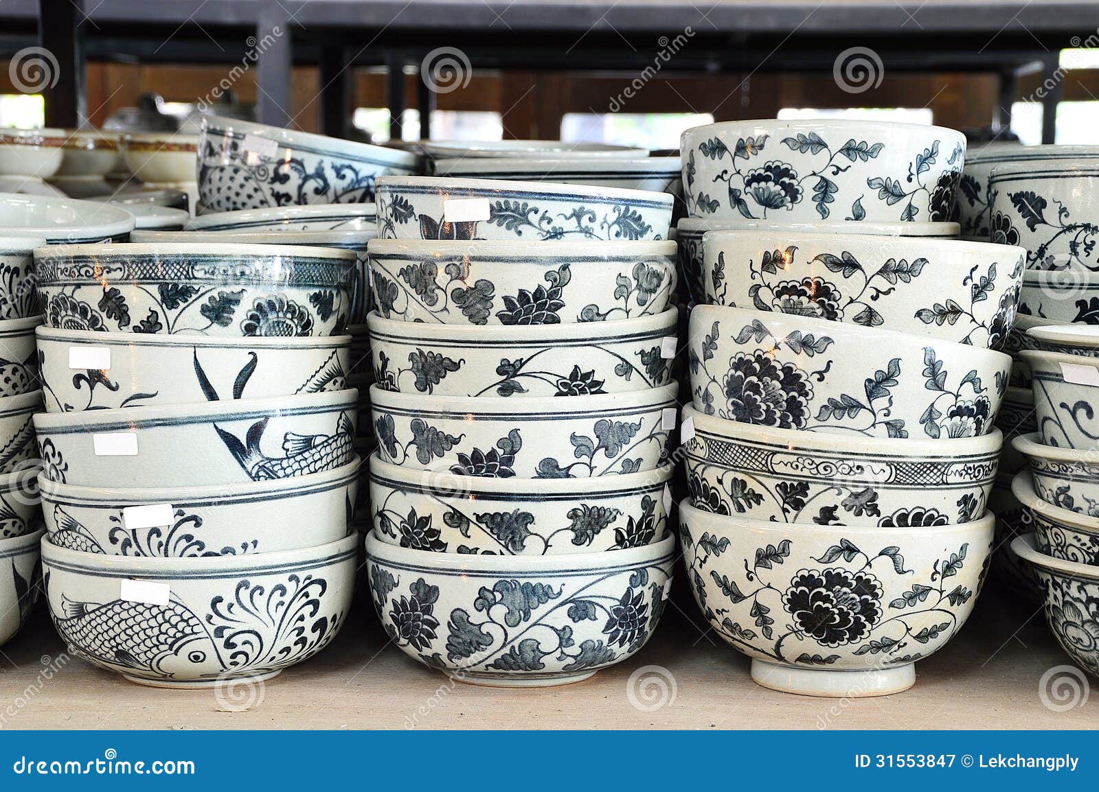 Stack of ceramic bowl stock image. Image of white, service - 31553847