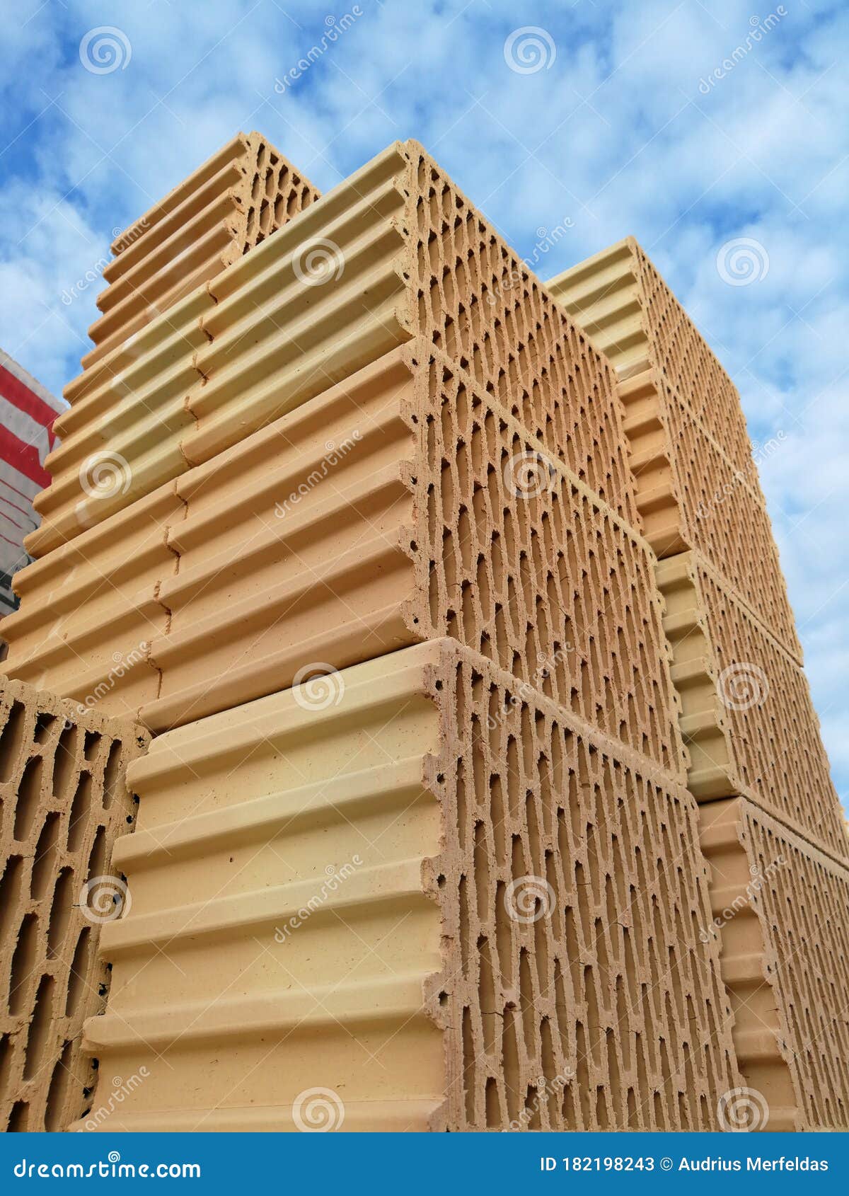 Stack of Ceramic Building Blocks Close Up Stock Image - Image of ...