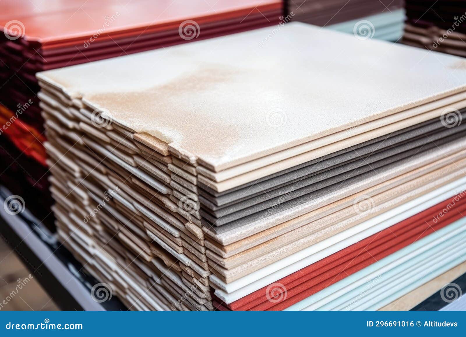 Stack of Ceramic Tiles for Flooring in a New House Stock Photo - Image ...