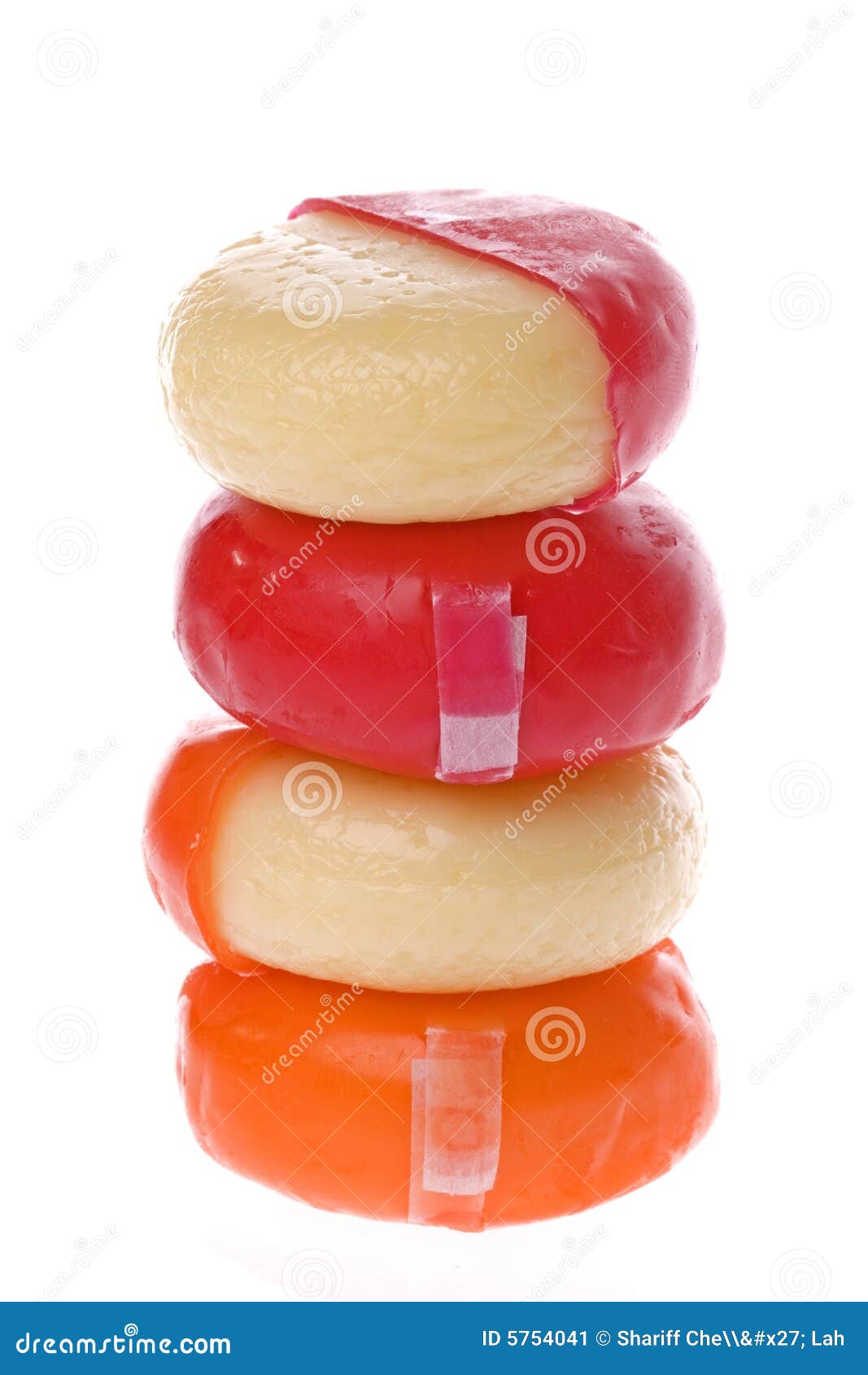 Stack of cheeses in skin stock image. Image of pile, details - 5754041