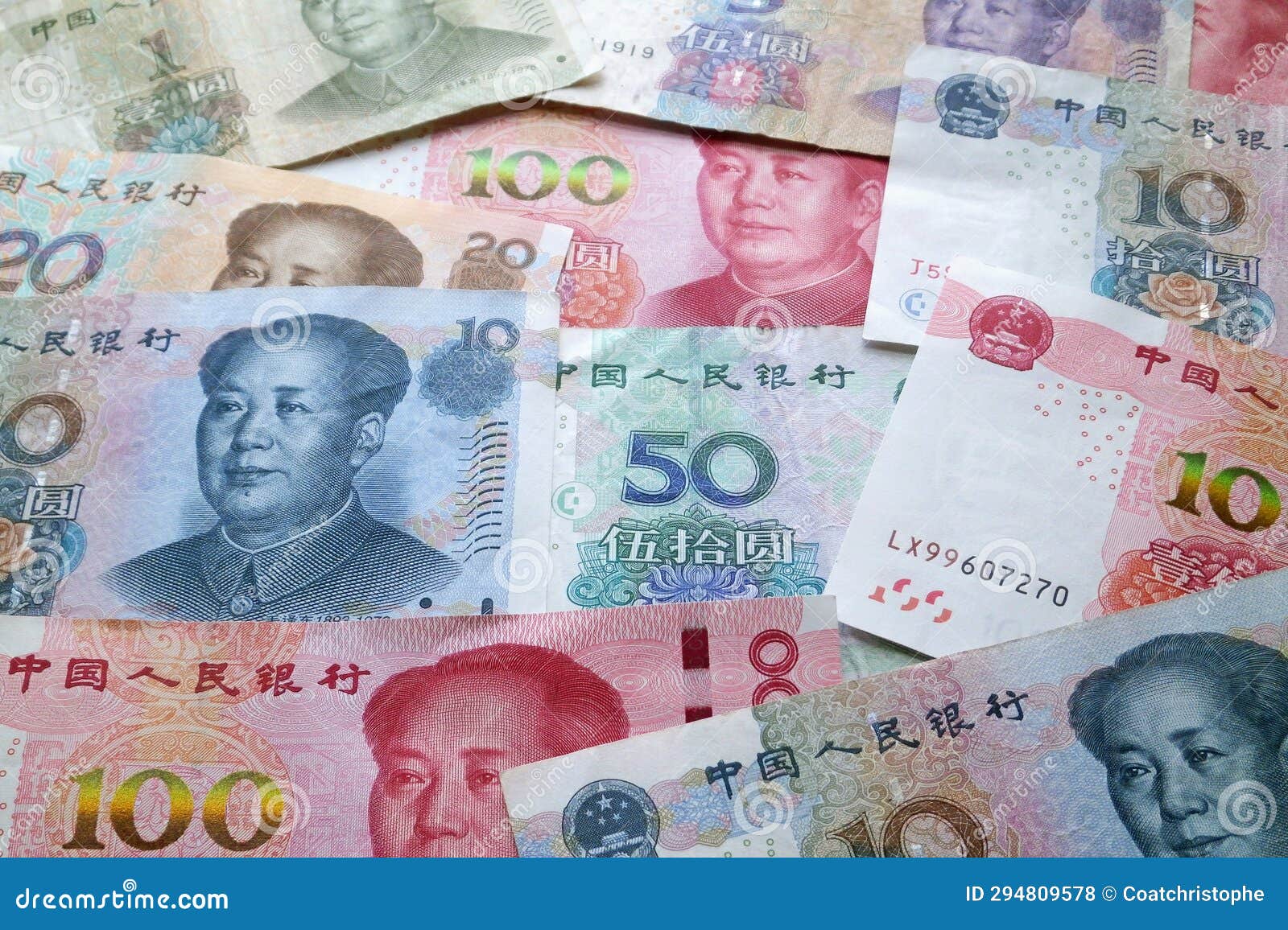 Stack of Chinese Yuan Banknotes Stock Photo - Image of people, exchange ...