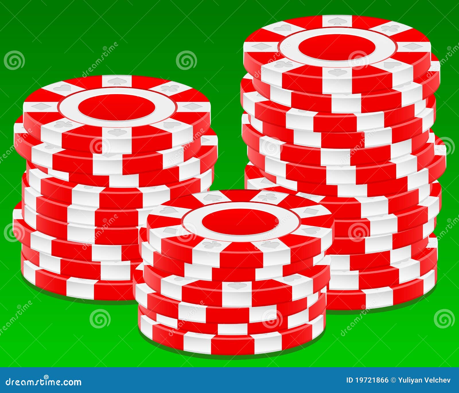 Stack chips stock vector. Illustration of casino, gambling - 19721866