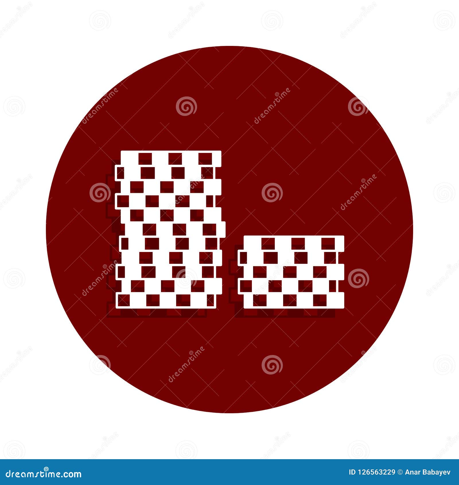 Stack of Chips Icon in Badge Style. One of Casino Collection Icon Can ...