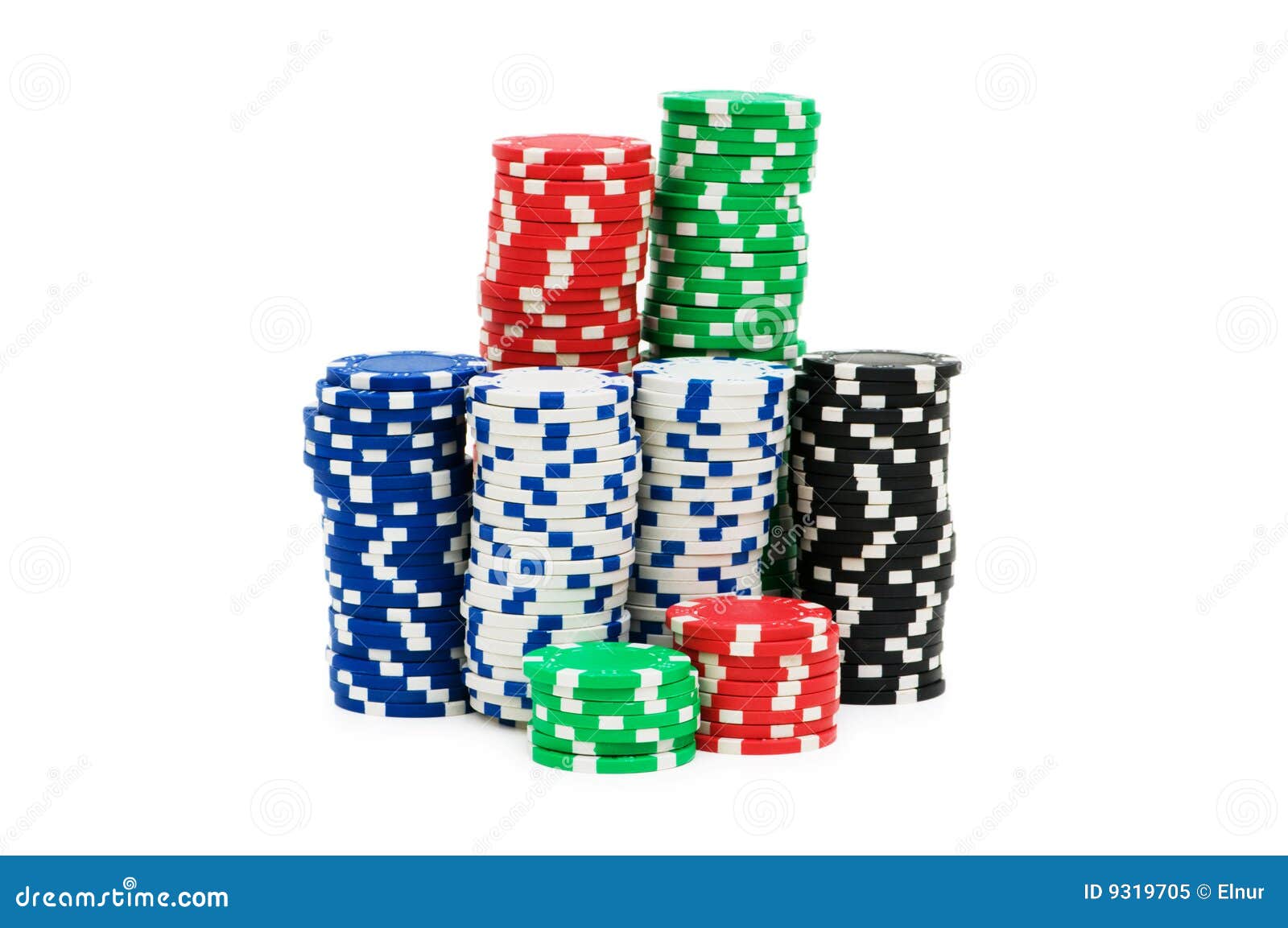 Stack of chips isolated stock image. Image of close, club - 9319705