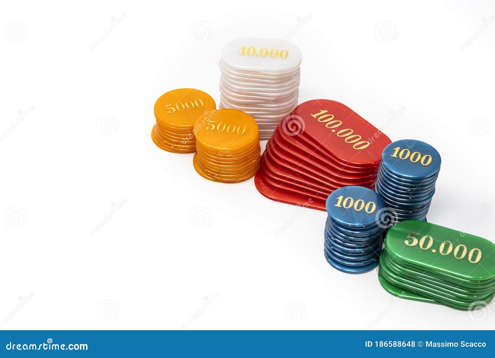 Stack of Chips, Isolated on White Background Stock Photo - Image of ...