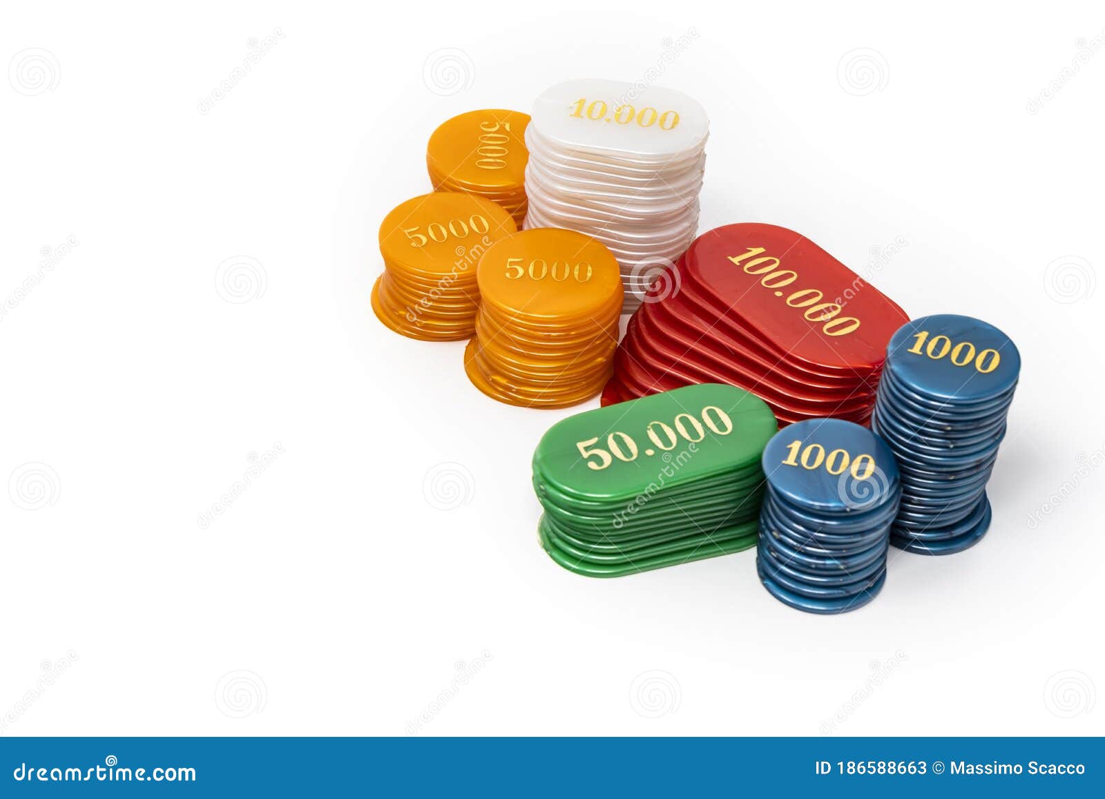 Stack of Chips, Isolated on White Background Stock Image - Image of ...