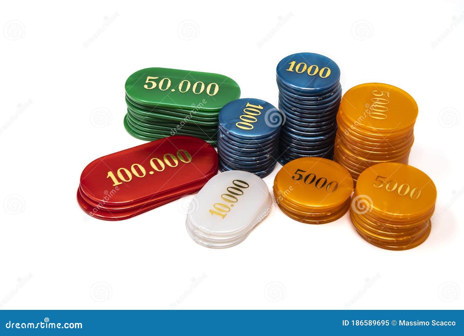 Stack of Chips, Isolated on White Background Stock Image - Image of ...