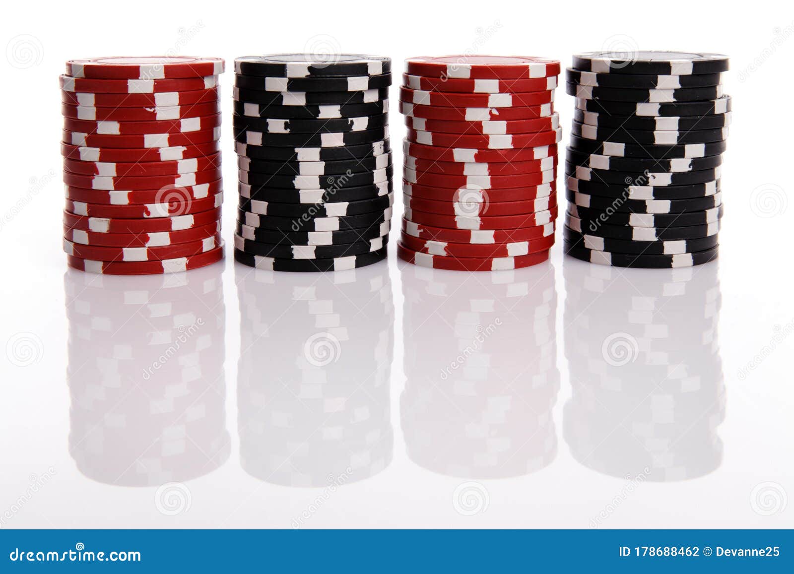 Stack of Chips with Shadows on the White Background Stock Photo - Image ...