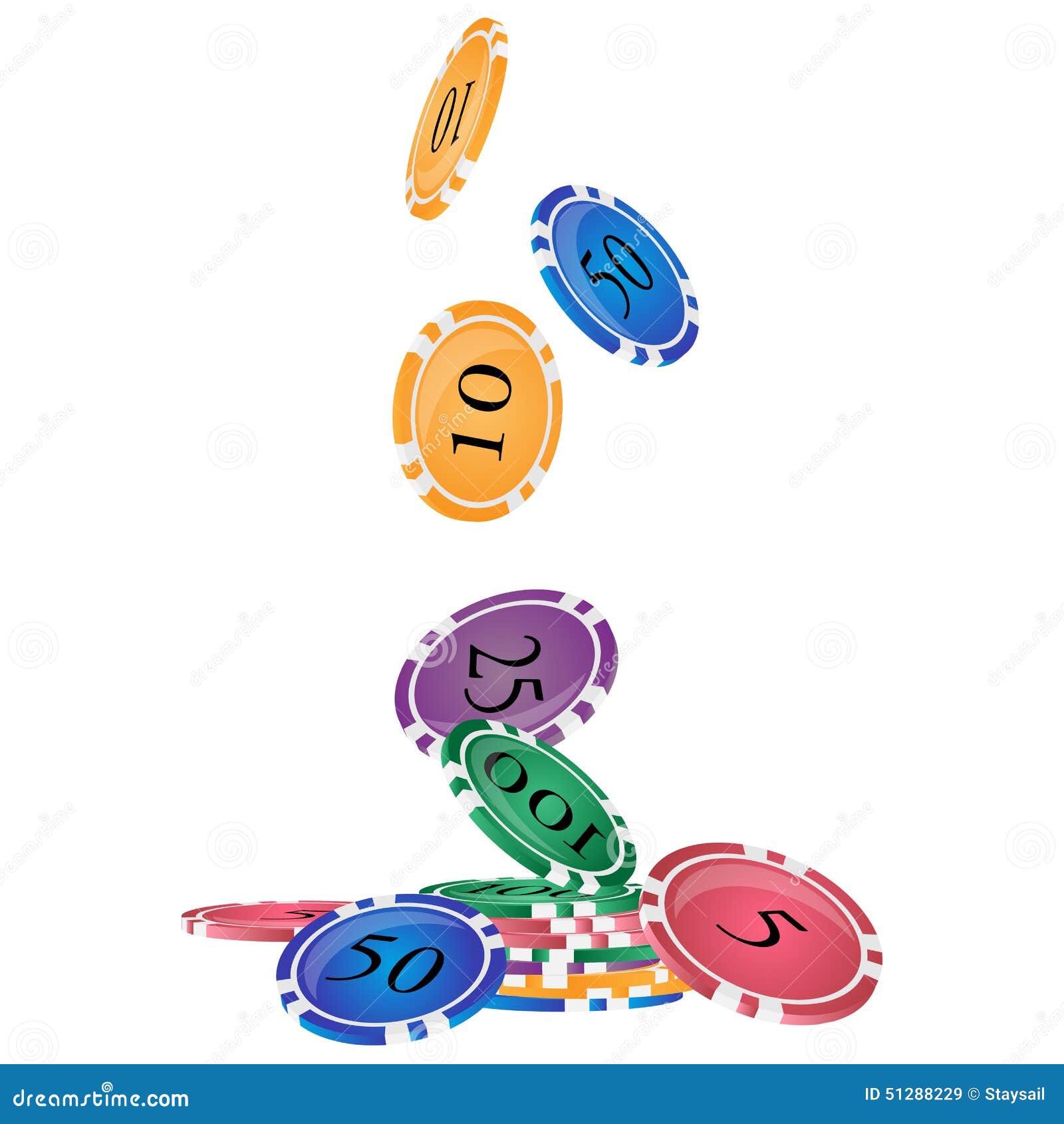 Stack chips 02 stock vector. Illustration of jackpot - 51288229