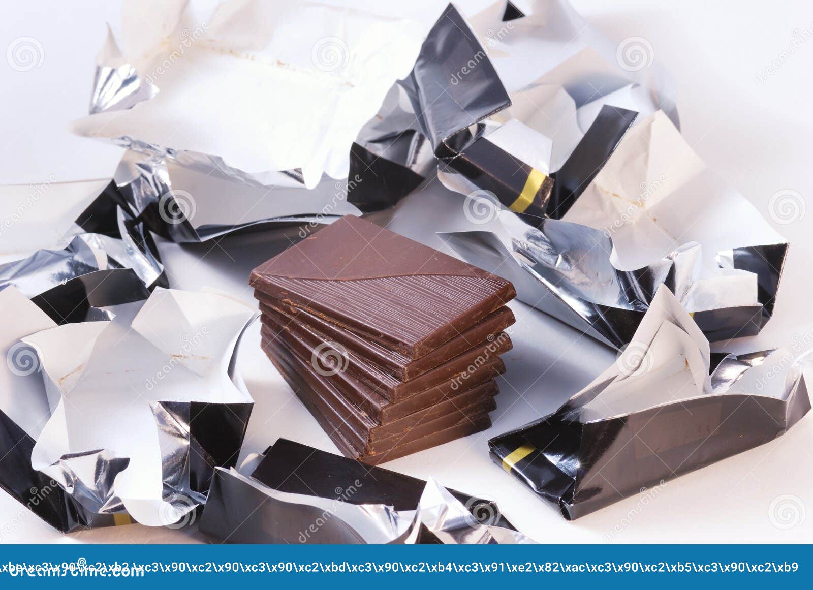 Stack of chocolate stock photo. Image of refreshment - 12639128