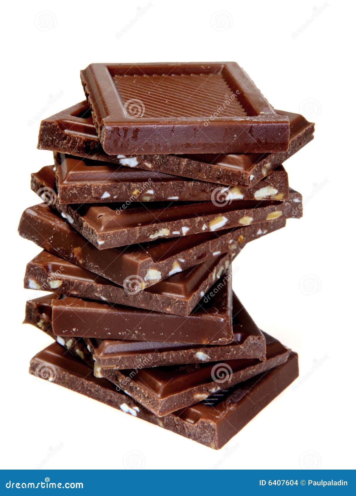 Stack of chocolate bars stock photo. Image of closeup - 6407604