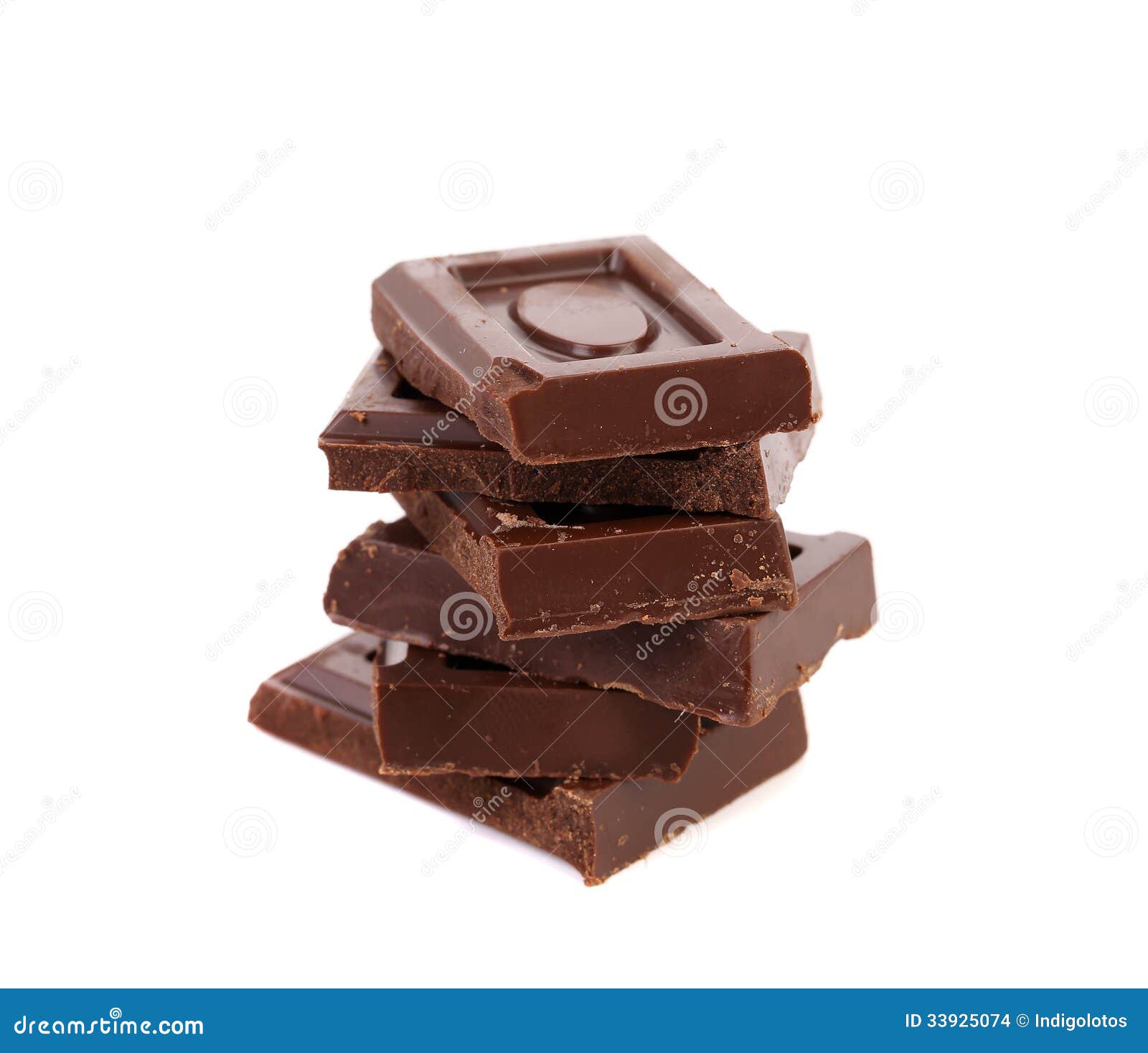 Stack of chocolate bars stock photo. Image of food, brown - 33925074