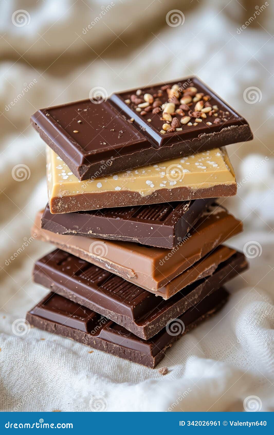 A Stack of Chocolate Bars Stacked on Top of Each Other Stock Image ...