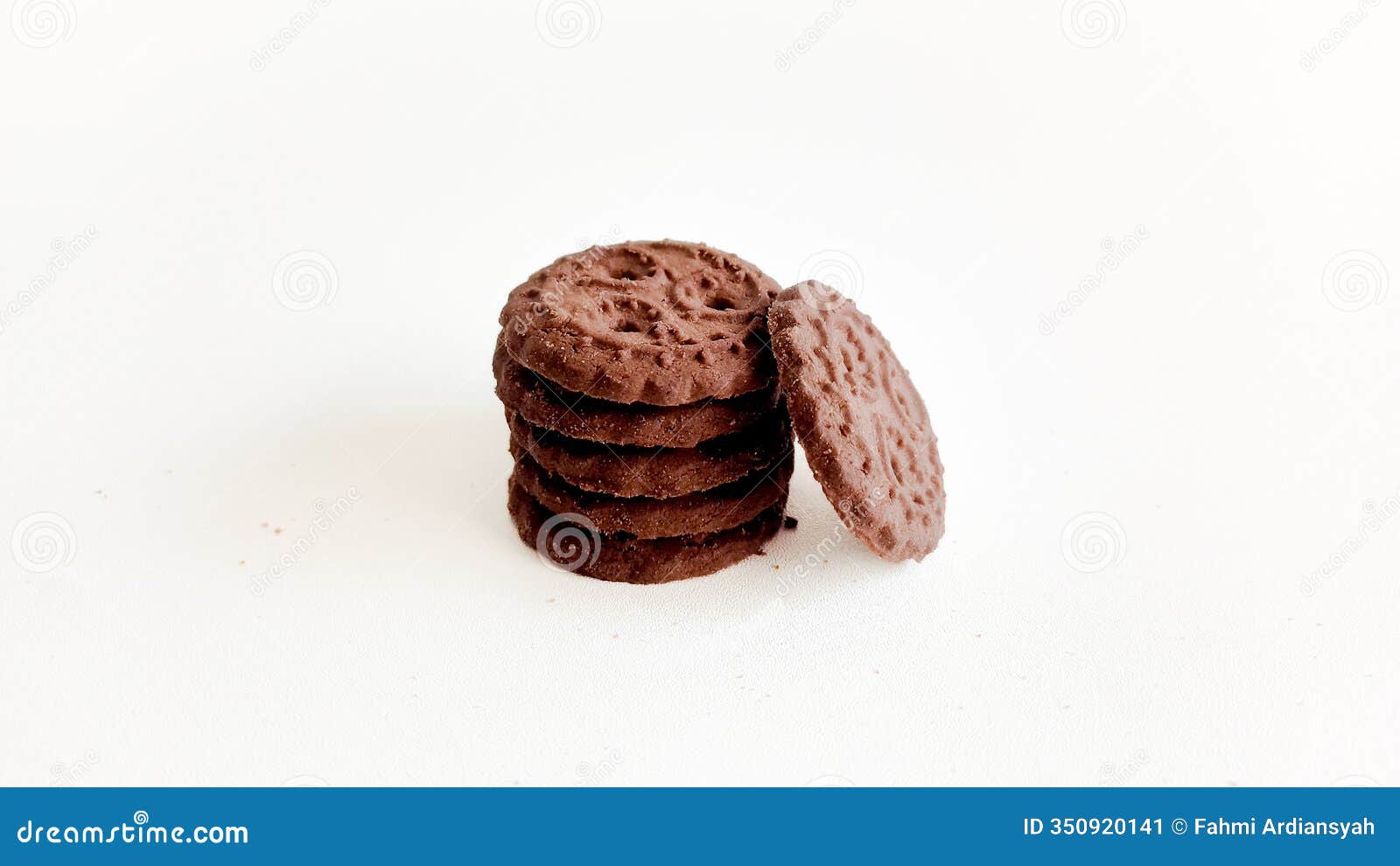 Stack of Chocolate Biscuits Isolated on Clean White Background for Food ...