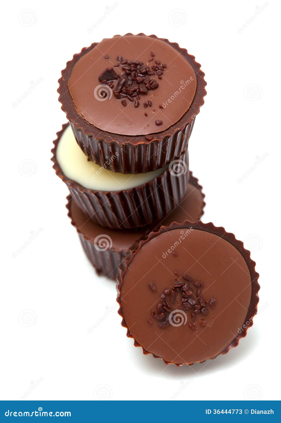 Stack of chocolate candies stock image. Image of decoration - 36444773