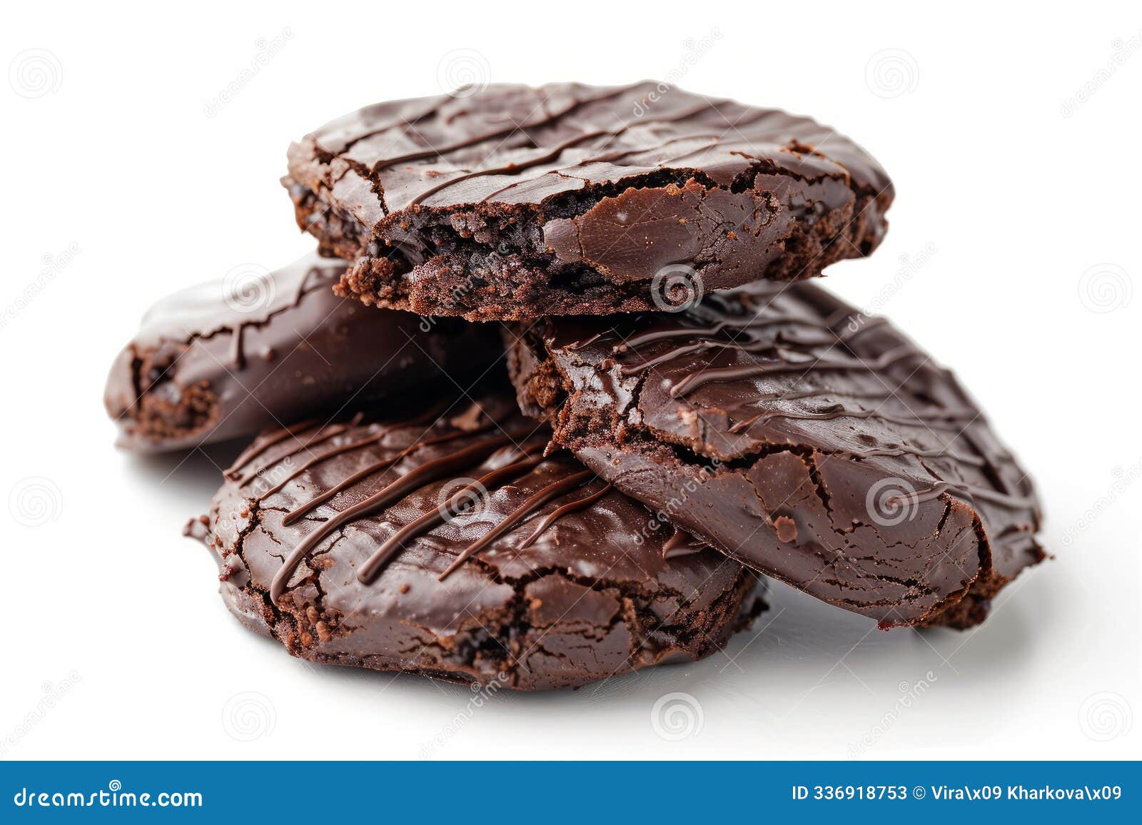 Stack of Chocolate Chip Cookies Isolated on White Background Stock ...