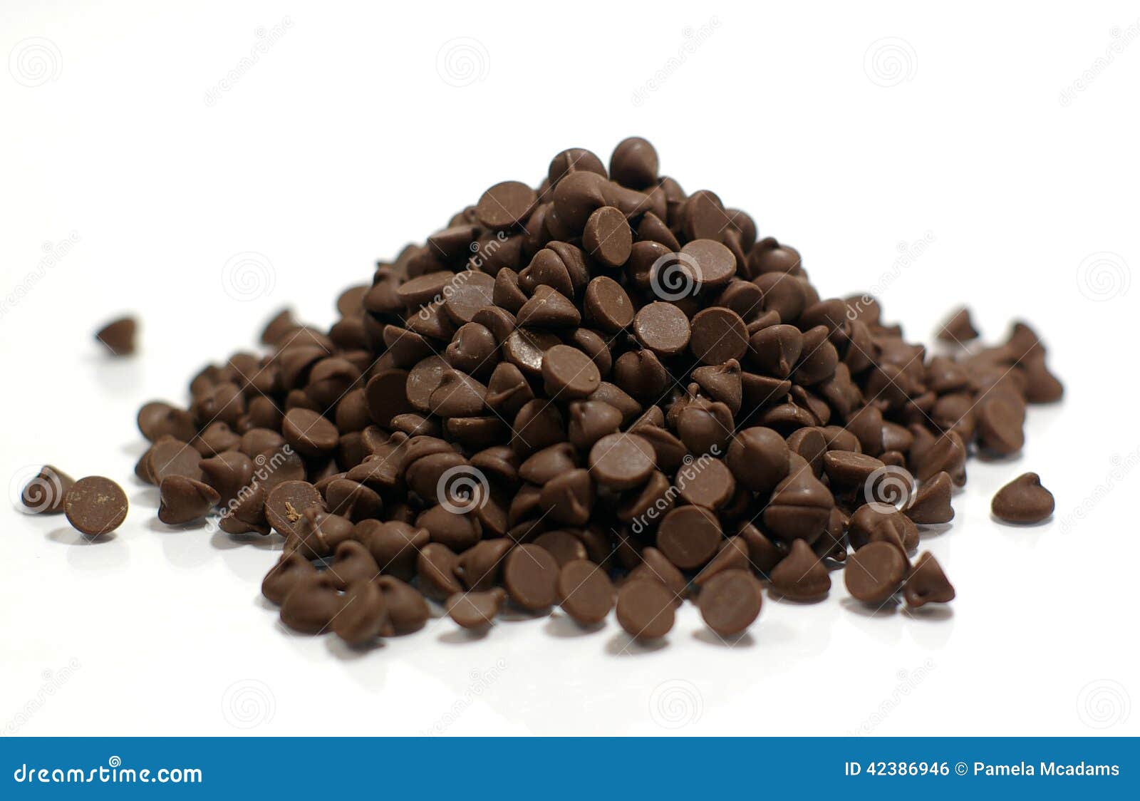 Stack of Chocolate Chips stock photo. Image of cookies - 42386946