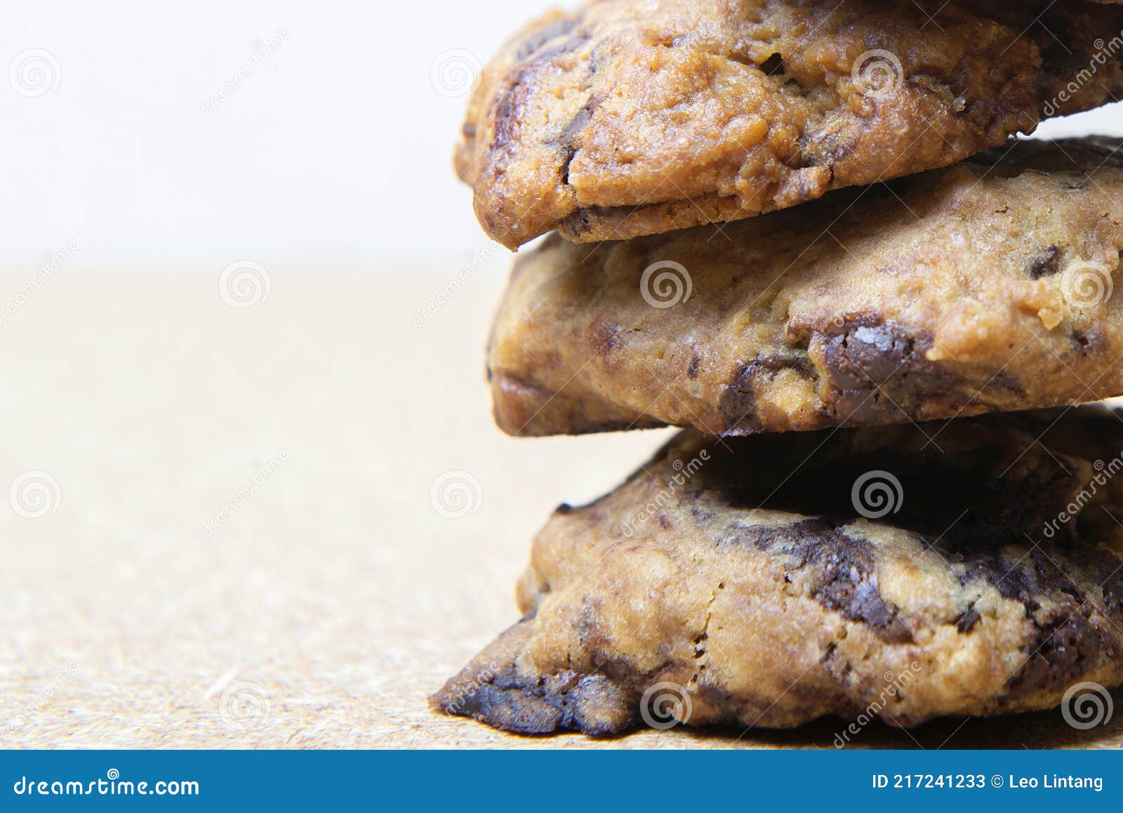 Stack of chocolate cookies stock image. Image of chocolate - 217241233
