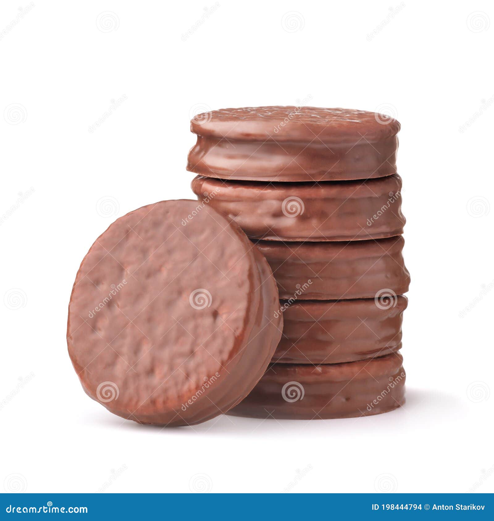 Stack of Chocolate Covered Sandwich Cookies Stock Photo - Image of ...