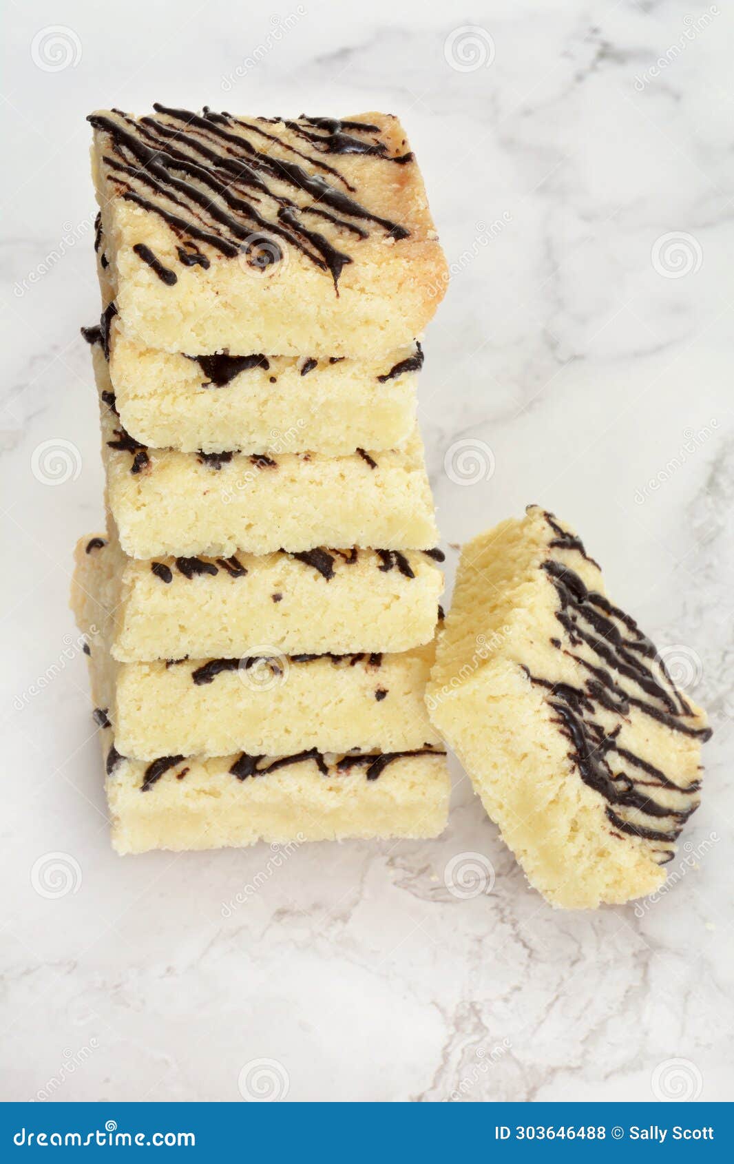Stack of Chocolate Drizzled Shortbread Stock Photo - Image of christmas ...