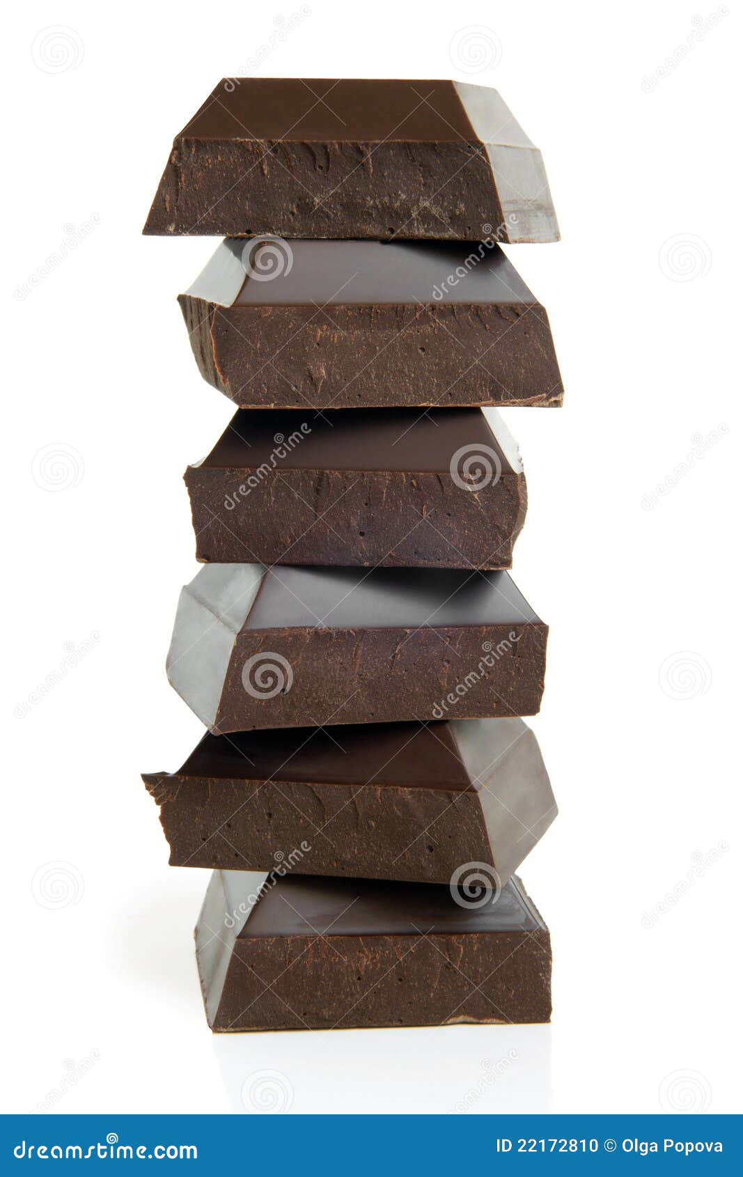 Stack of chocolate pieces stock photo. Image of gourmet - 22172810