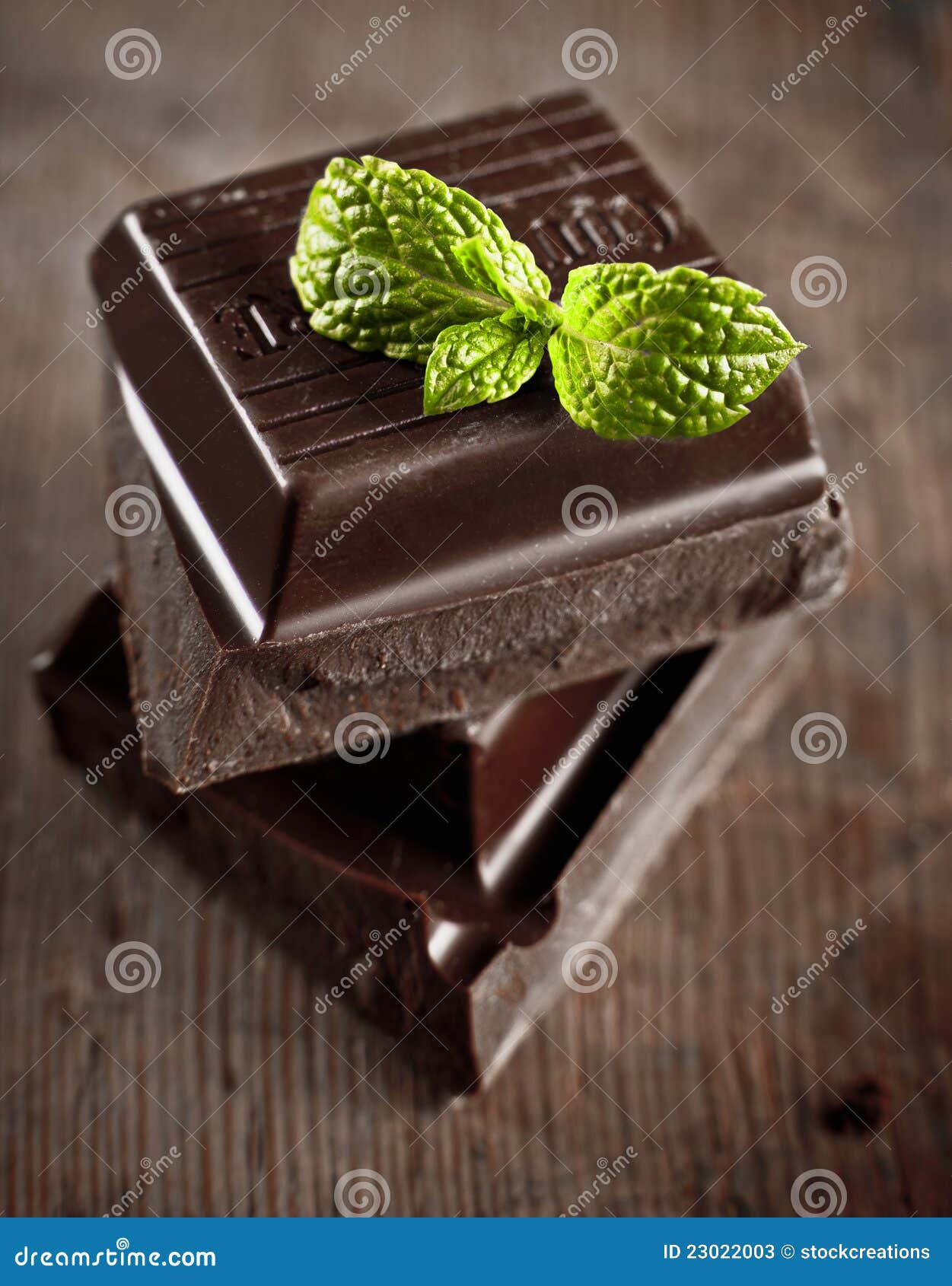 Stack of chocolate pieces stock image. Image of snack - 23022003