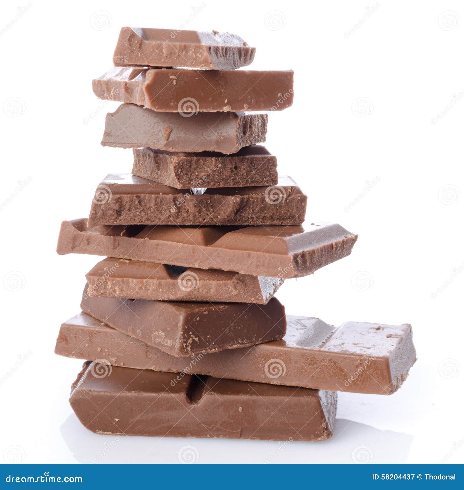 Stack of chocolate squares stock image. Image of dessert - 58204437