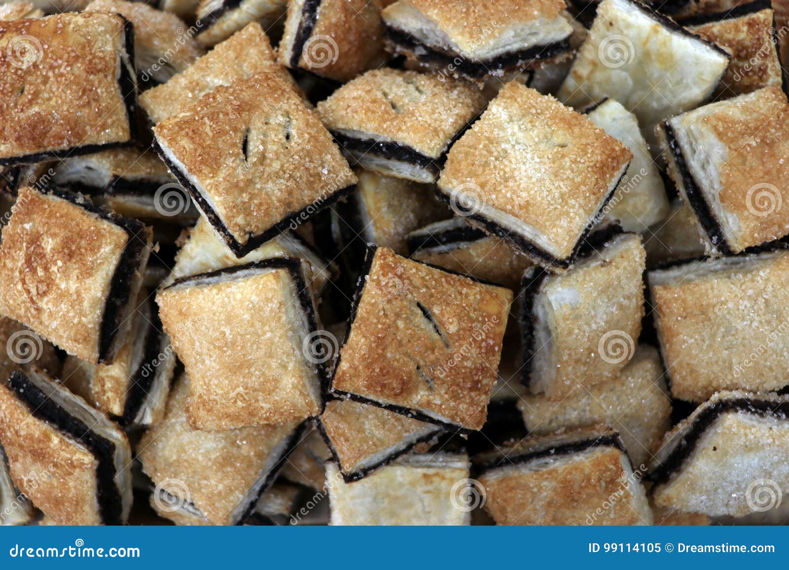 A Stack Of Chocolate And Sugar Coated Many Biscuits Royalty-Free Stock ...