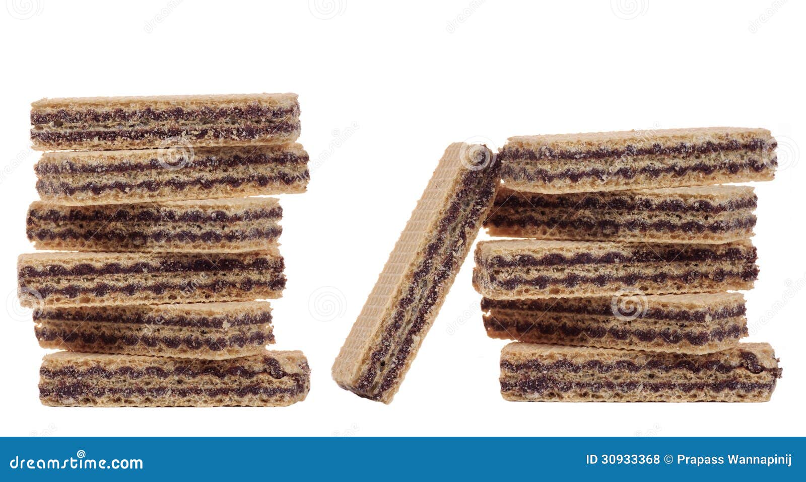 Stack of Chocolate Wafer Isolated Stock Photo - Image of brick, brown ...