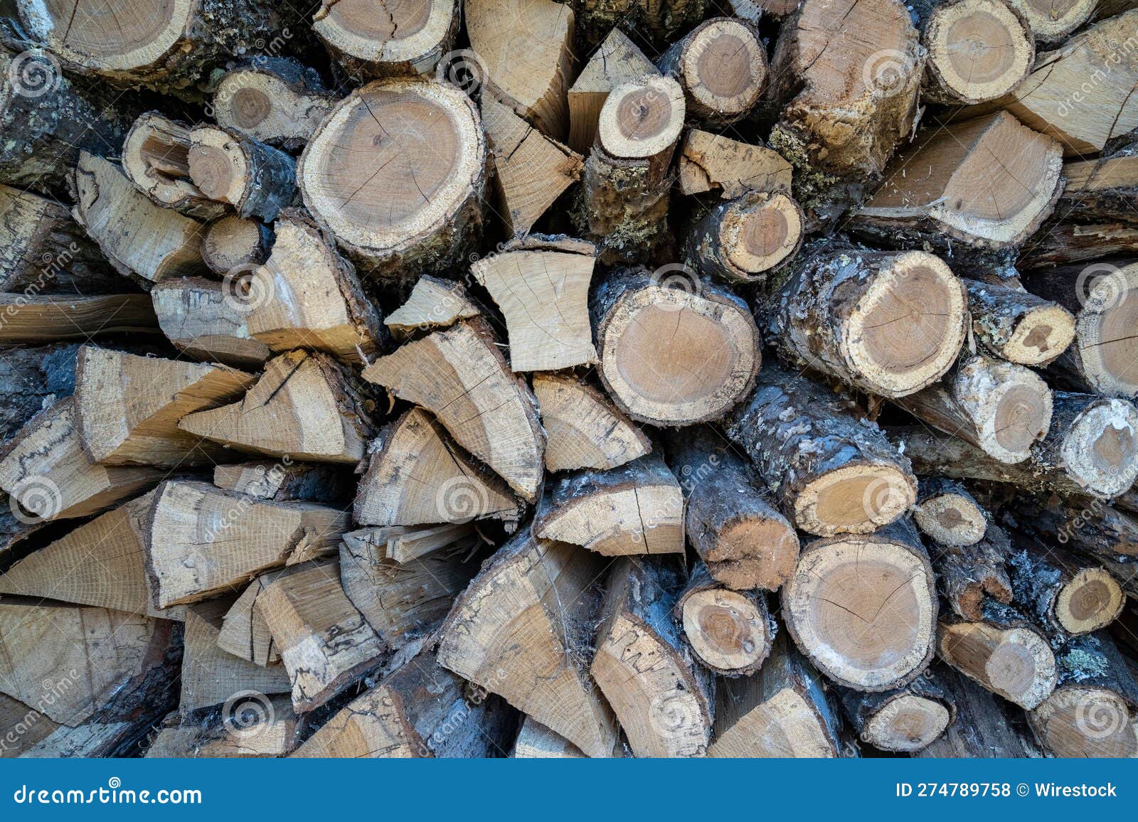 A Stack of Chopped Firewood in a Pile Stock Photo - Image of brown ...