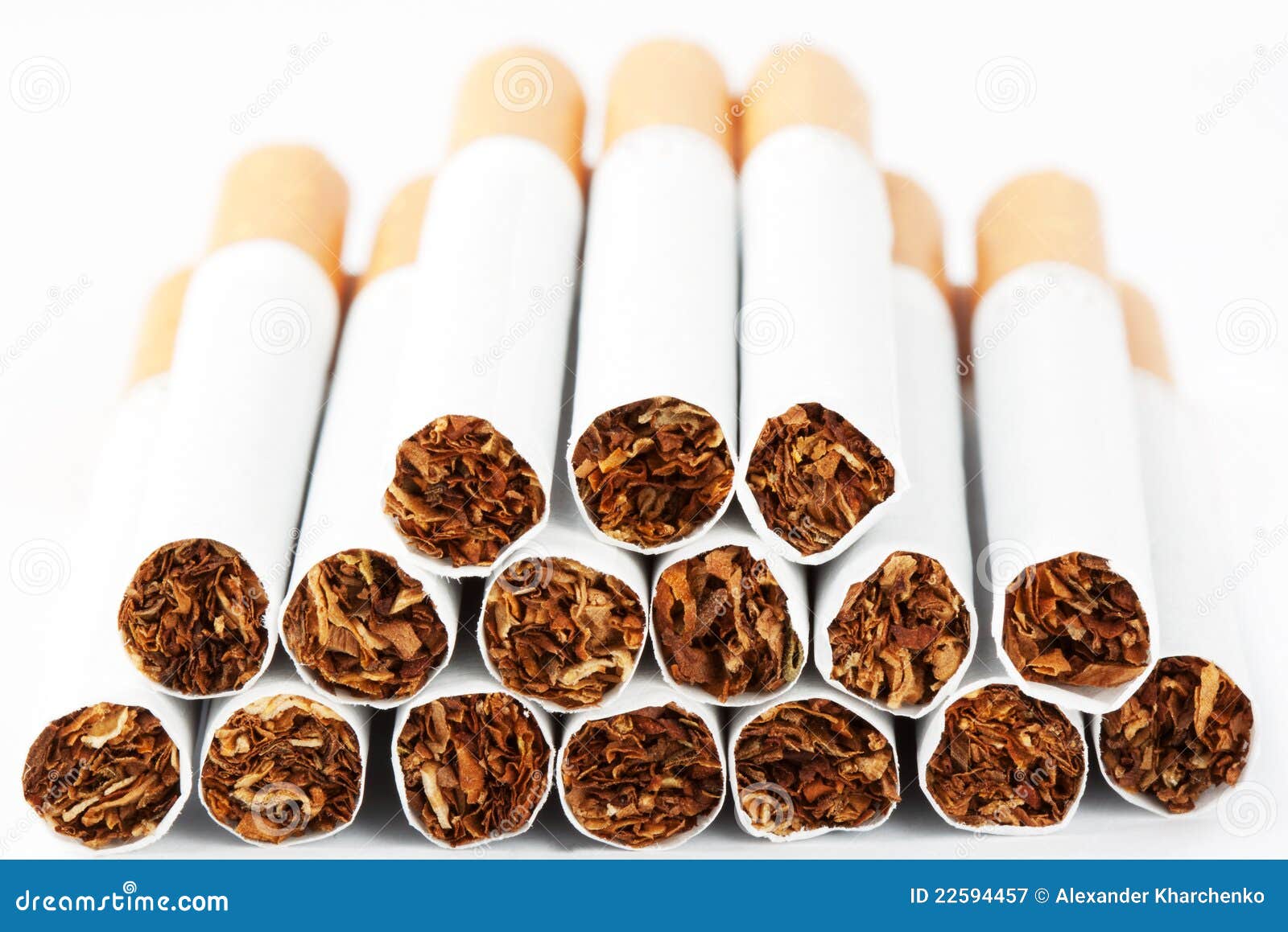Stack of Cigarette on the White Stock Image - Image of addiction ...