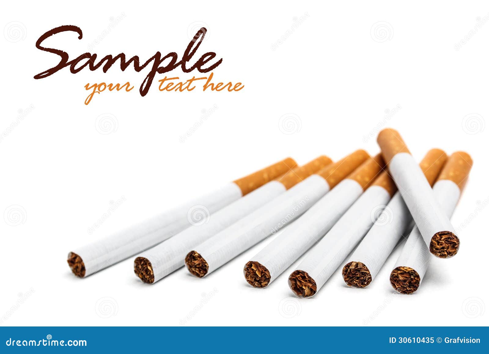 Stack of cigarette stock image. Image of addiction, risk - 30610435