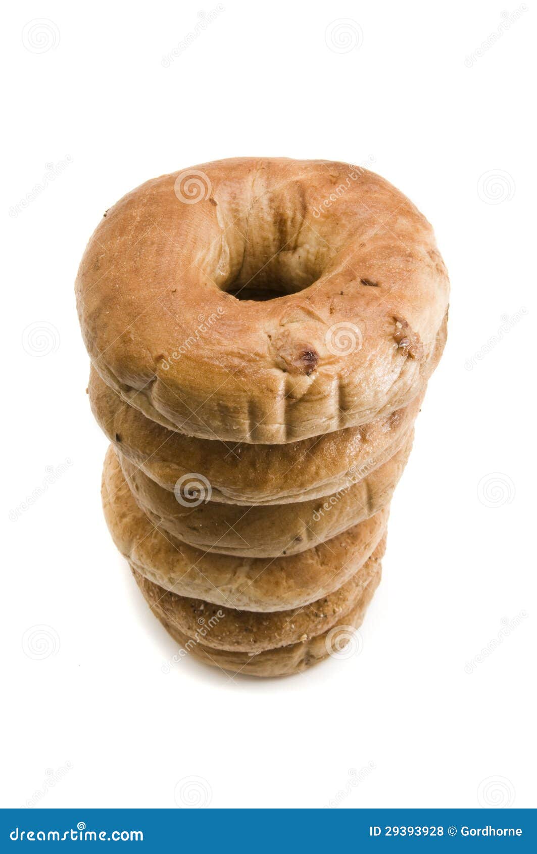 Stack or Cinnamon Bagels stock photo. Image of breakfast - 29393928