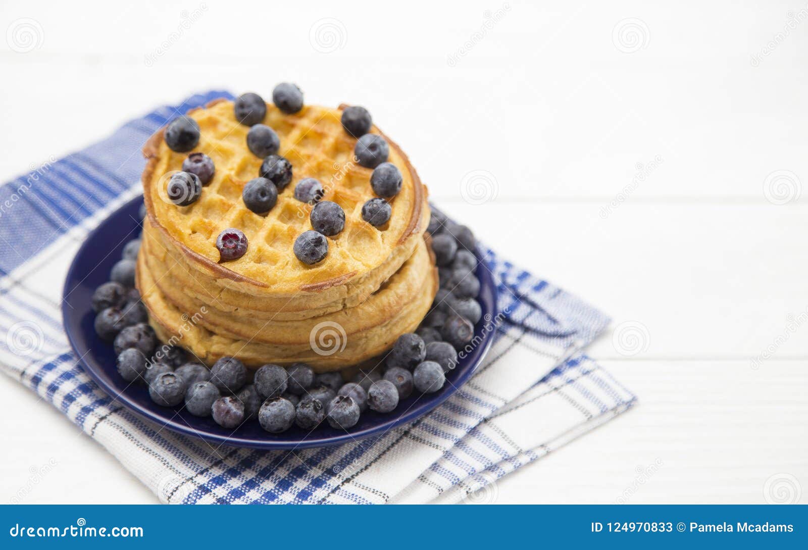 Stack Of Classic Waffles Stock Image | CartoonDealer.com #124970833