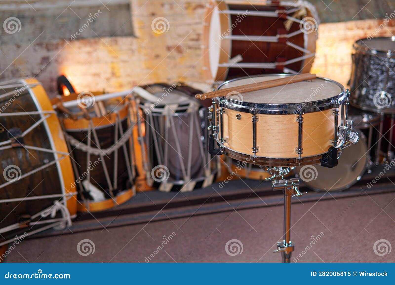 Stack of Classic Wooden Drums Stock Image - Image of stack, drums ...