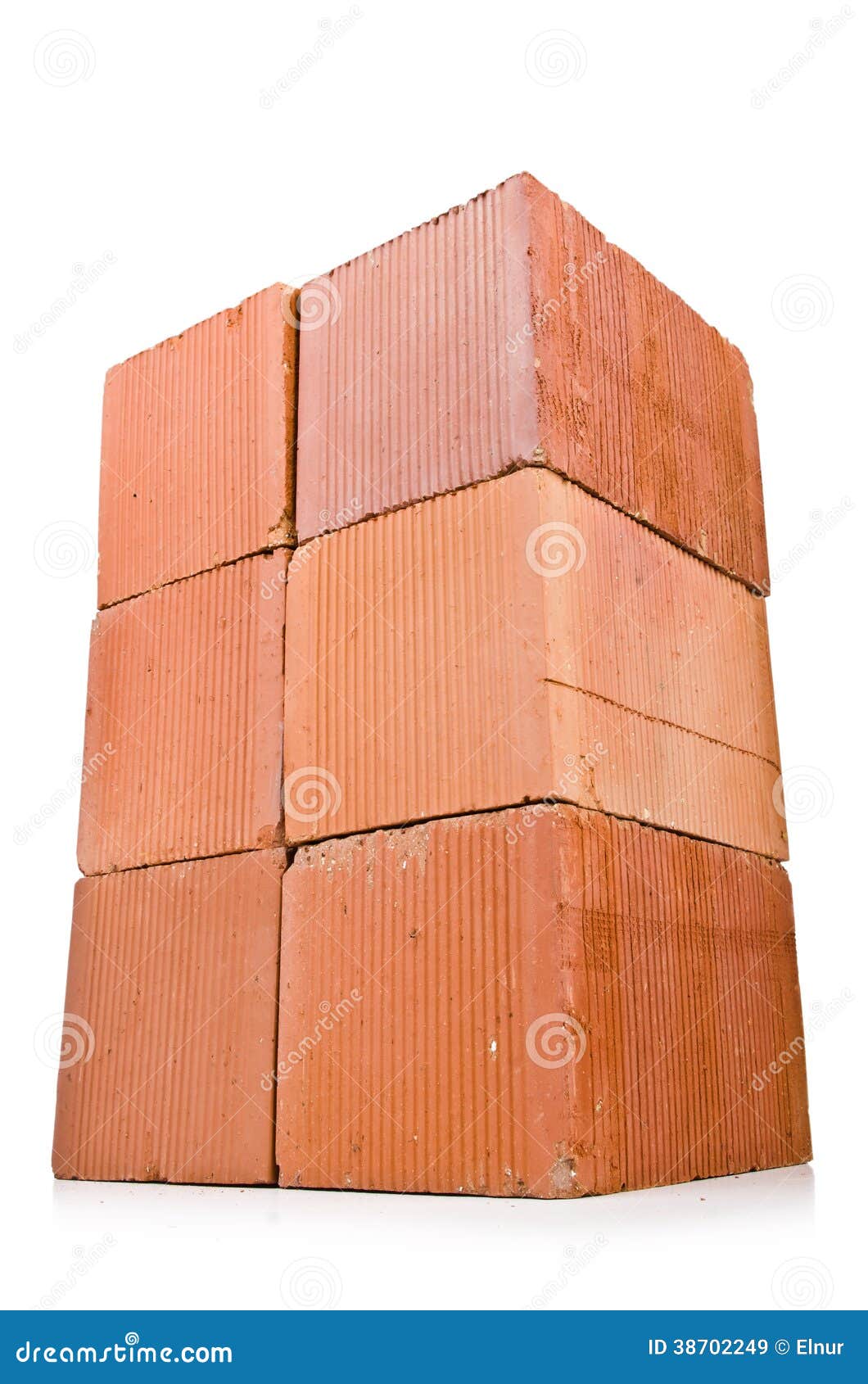 Stack of clay bricks stock image. Image of development - 38702249