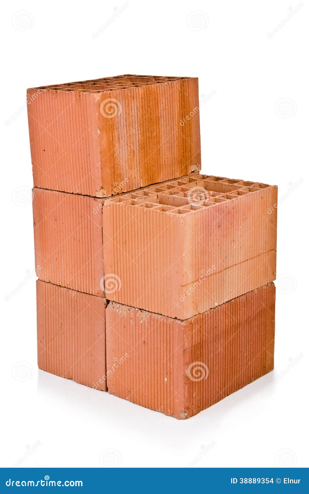 Stack of clay bricks stock photo. Image of background - 38889354