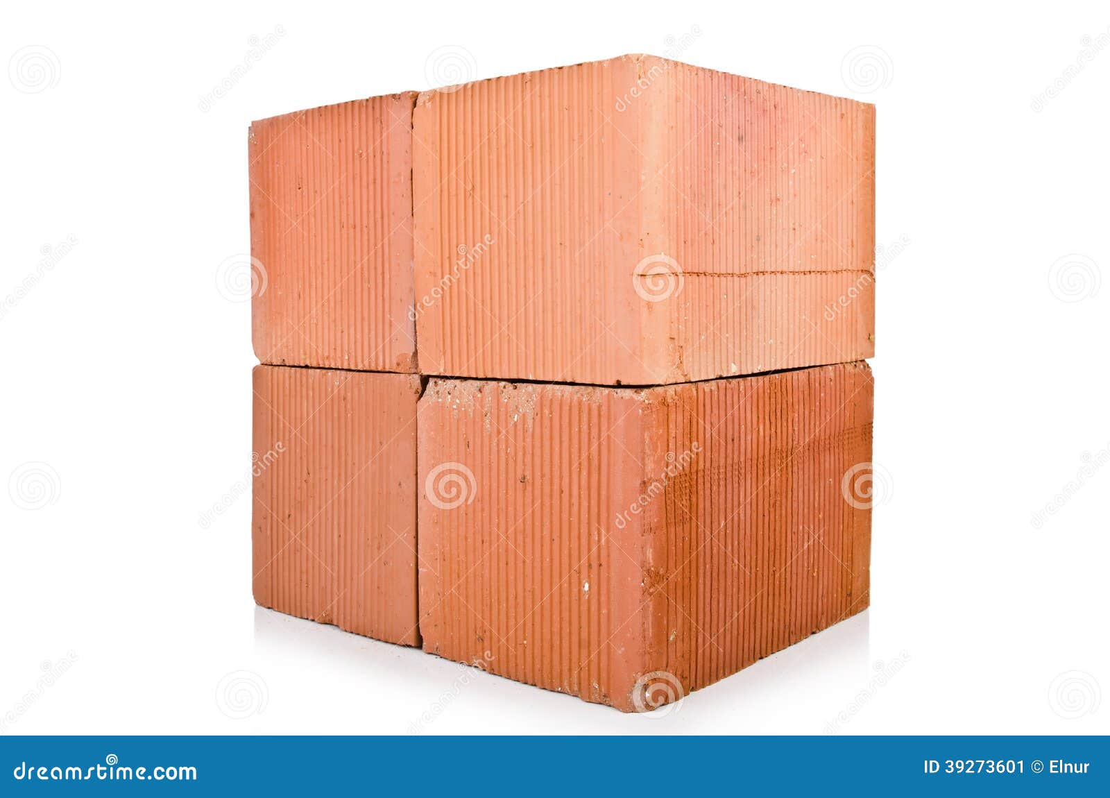 Stack of clay bricks stock image. Image of cement, house - 39273601
