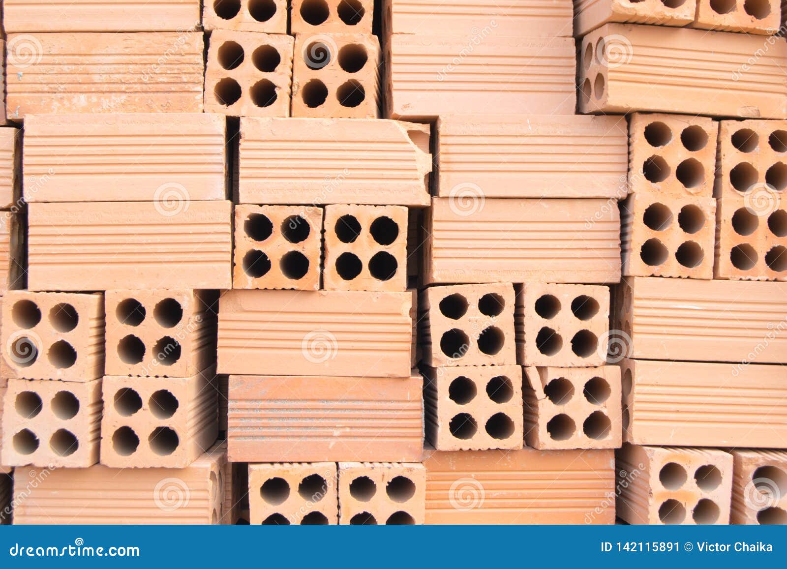 Stack of Clay Bricks. South Vietnam Stock Image - Image of clay, site ...