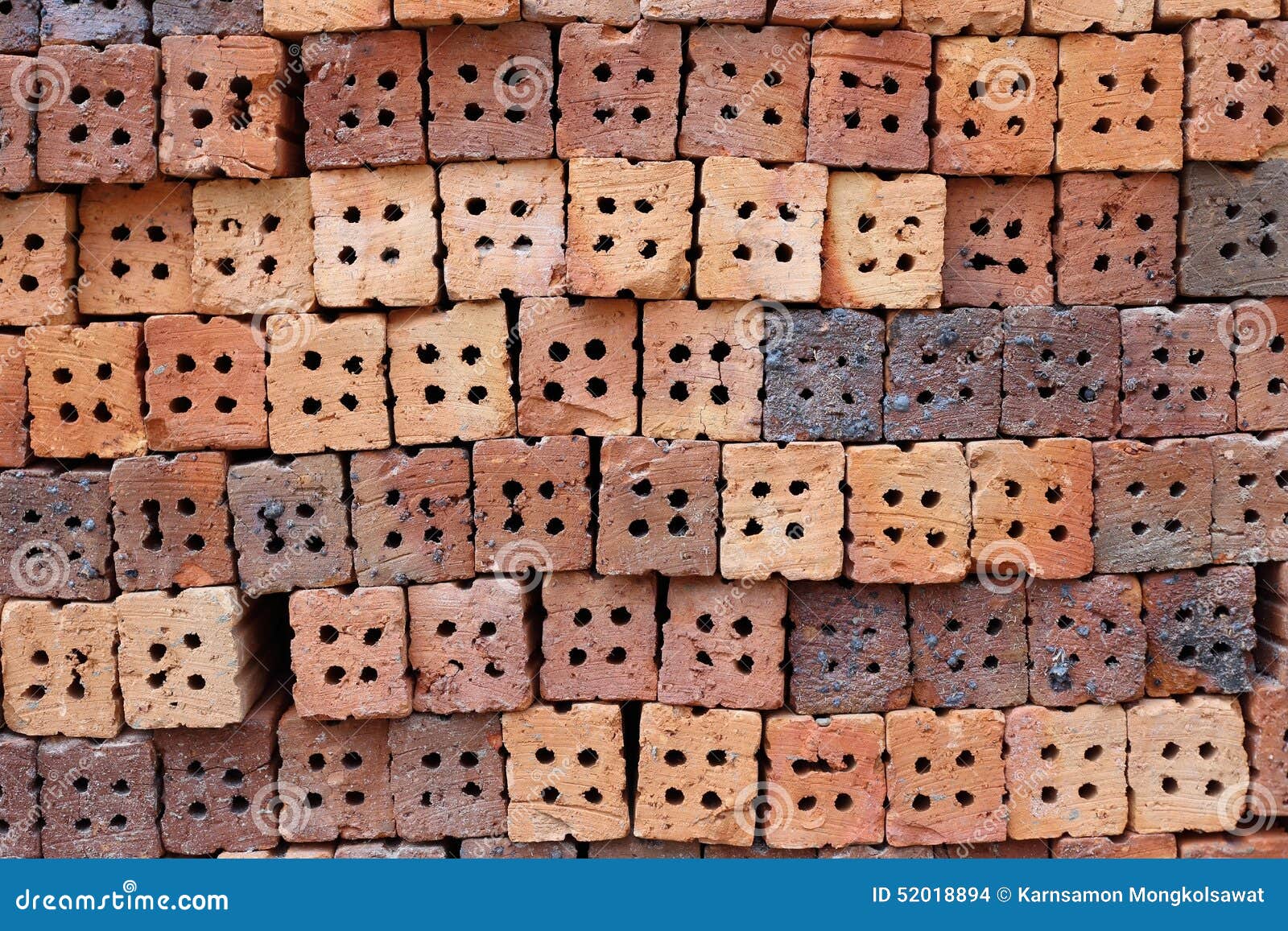 Stack of Clay Bricks Texture Background Stock Photo - Image of hard ...