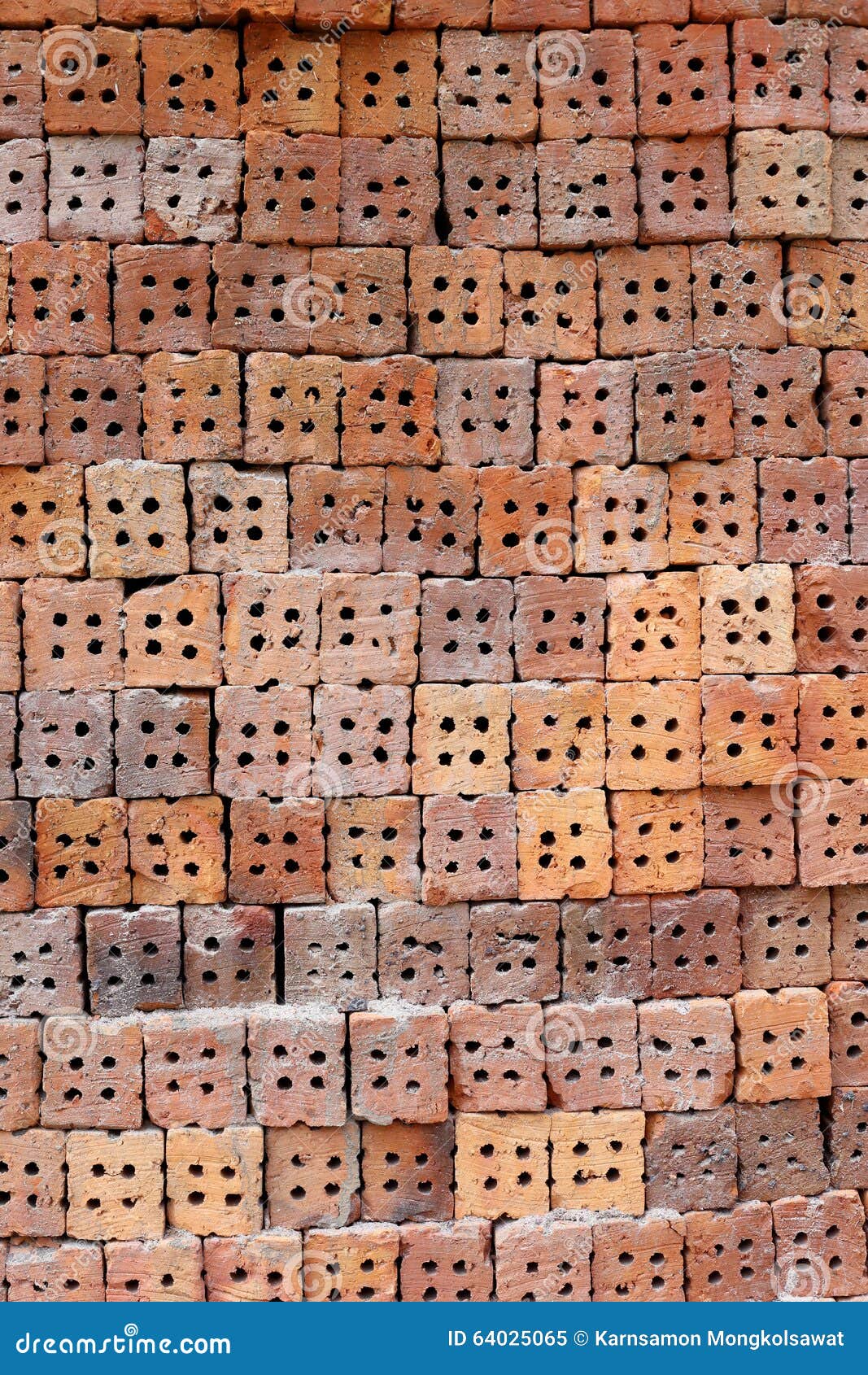 Stack of Clay Bricks Texture Background Stock Image - Image of grungy ...