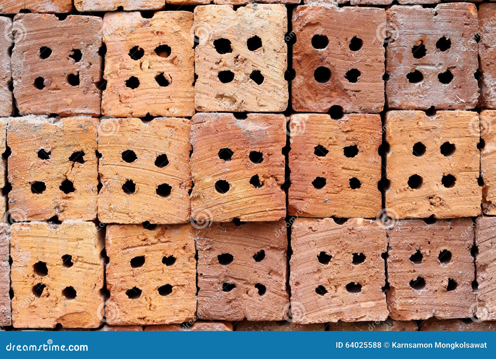 Stack of Clay Bricks Texture Background Stock Photo - Image of block ...