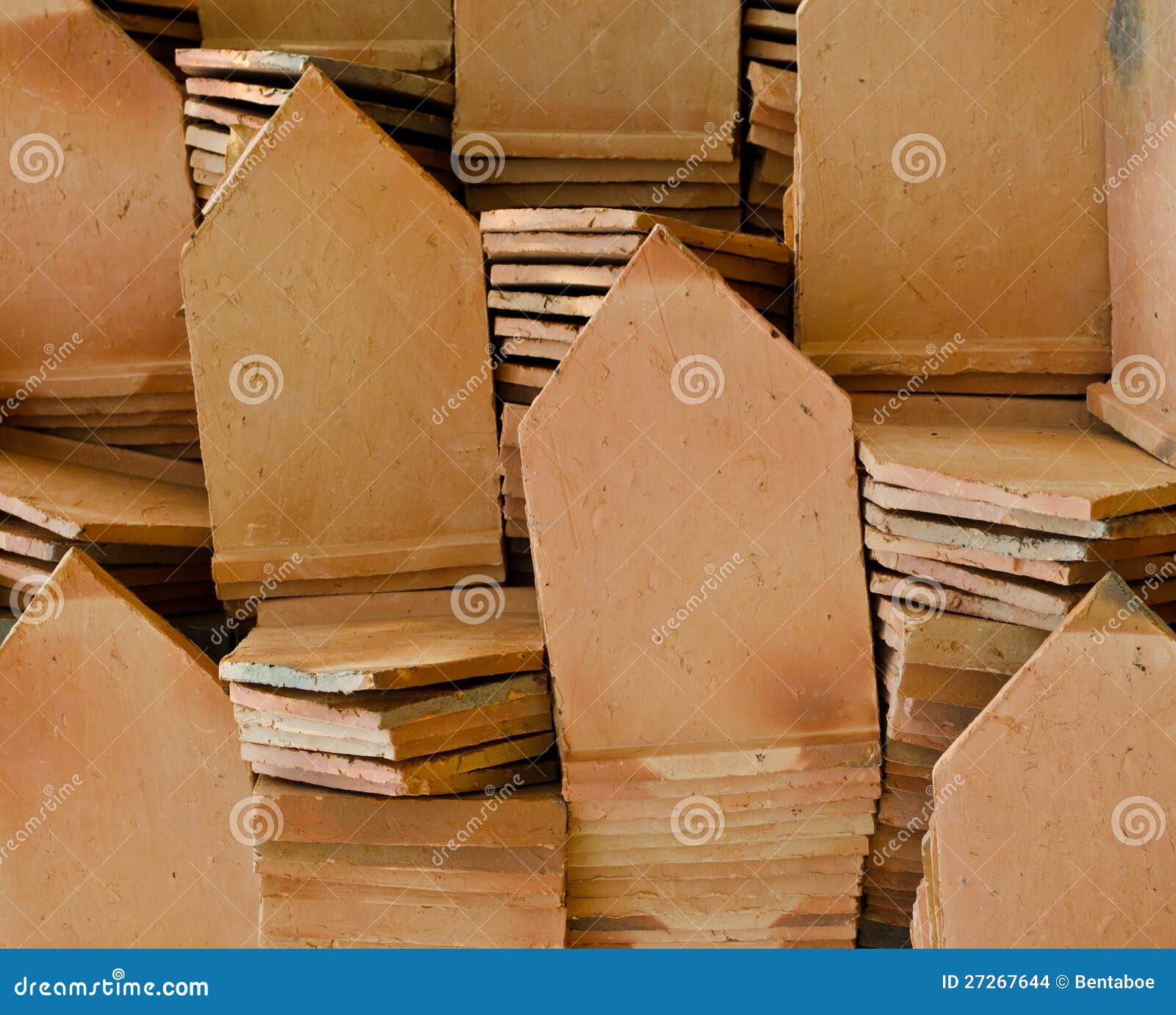 Stack of clay roof tiles stock photo. Image of material - 27267644
