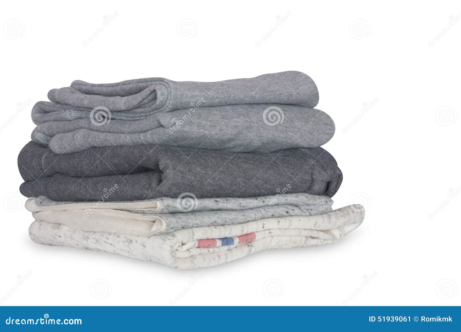 Stack of clean clothes stock image. Image of stack, gray - 51939061