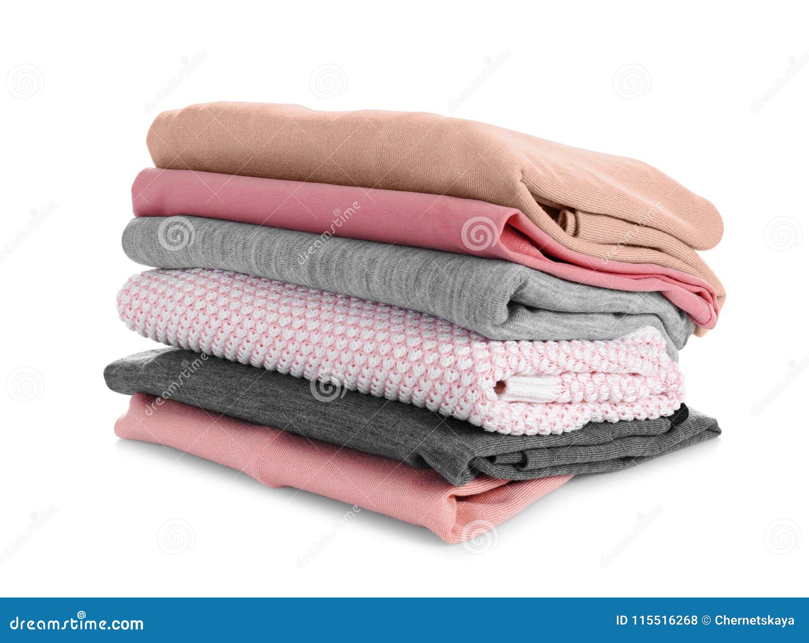 Stack of clean clothes stock photo. Image of hygiene - 115516268