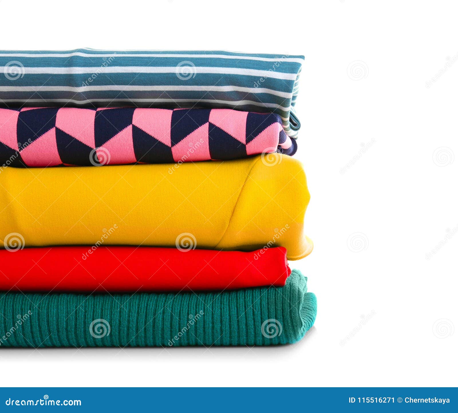 Stack of clean clothes stock image. Image of household - 115516271