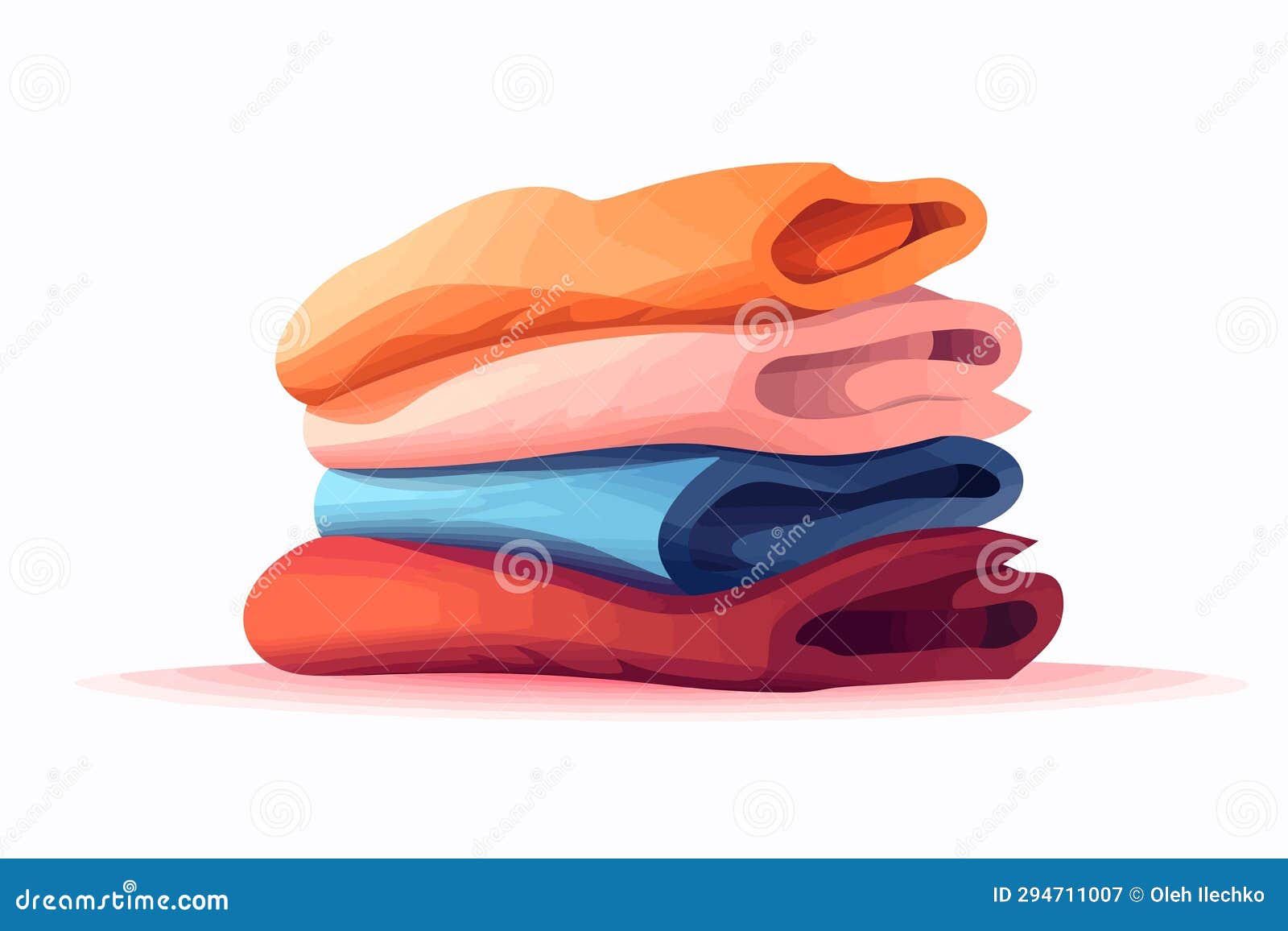 Stack of Clean Clothes Vector Flat Minimalistic Isolated Vector Style ...
