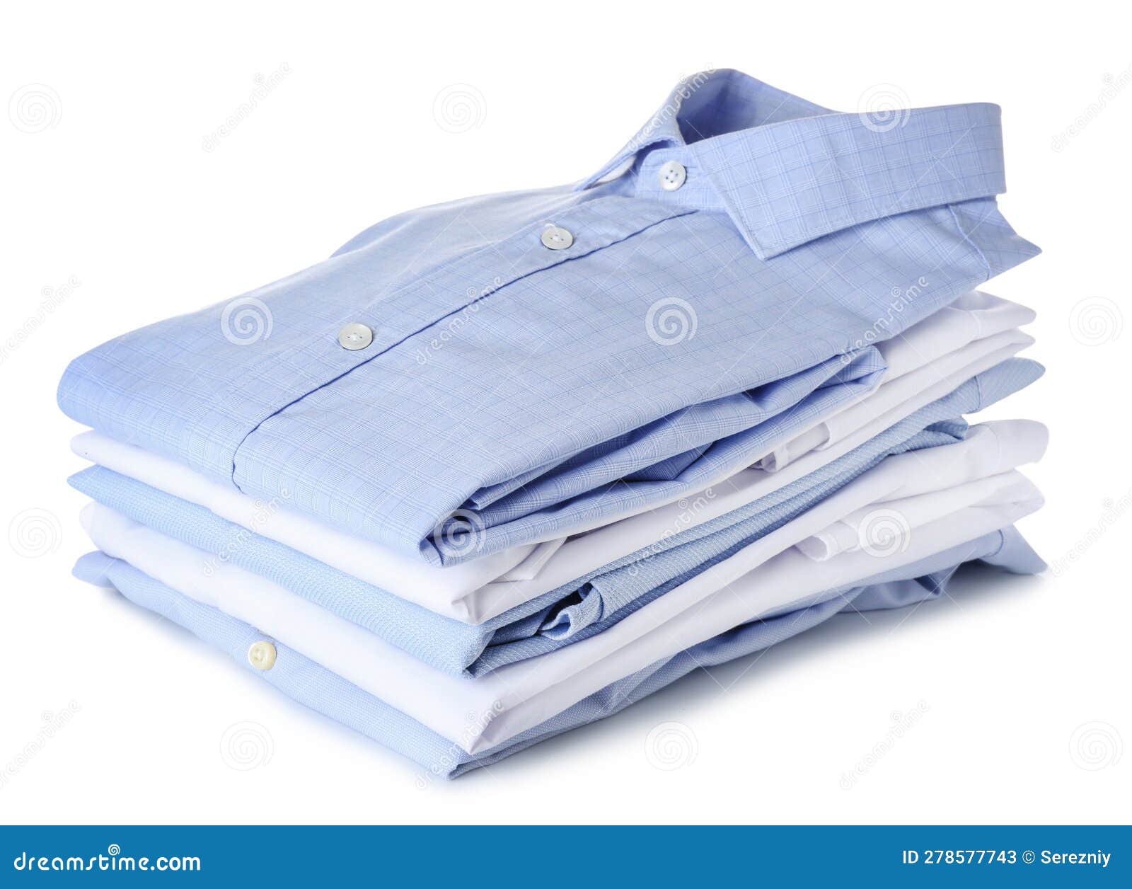 Stack of Clean Clothes on White Background Stock Image - Image of cloth ...