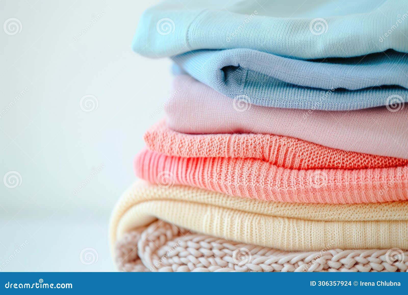 Stack of Clean Clothes on White Background Stock Illustration ...