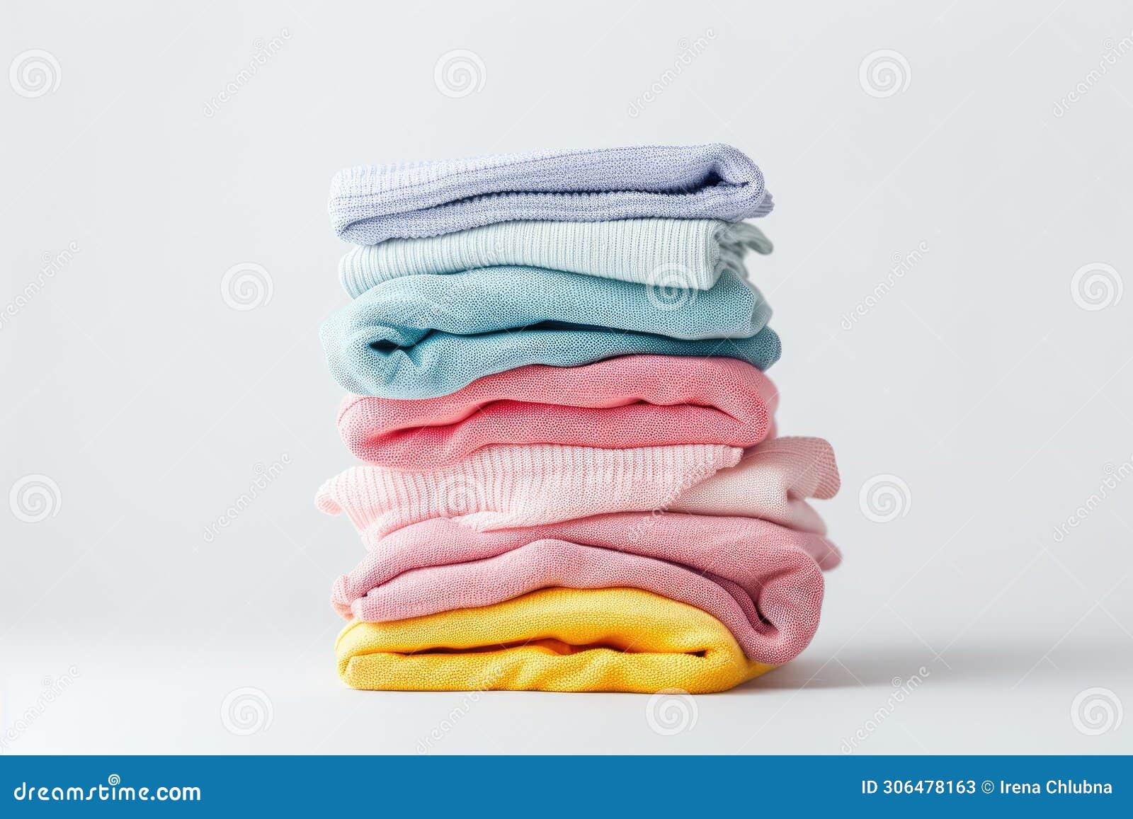Stack of Clean Clothes on White Background Stock Illustration ...